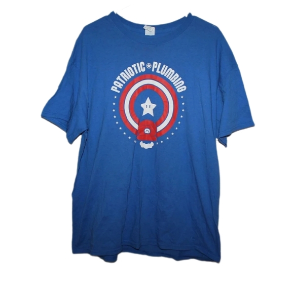 Gildan | Shirts | Mens Mario Brothers Themed Patriotic Tshirt | Poshmark